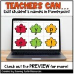 Fall Leaf Name Craft EDITABLE | Made By Teachers