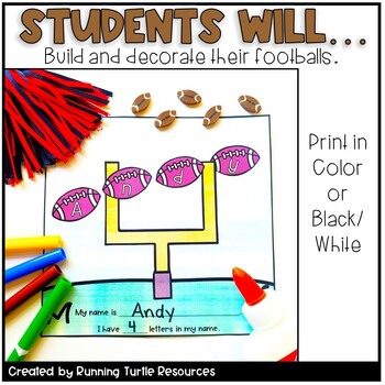 Football Craft EDITABLE Name Craft | Made By Teachers