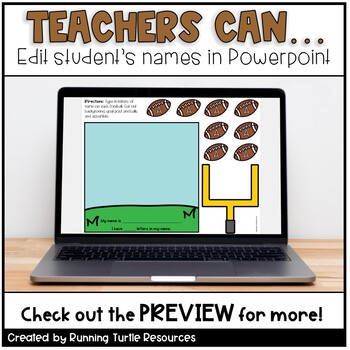 Football Craft EDITABLE Name Craft | Made By Teachers