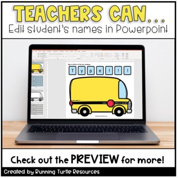 Back to School Name Craft EDITABLE Bus Activity | Made By Teachers