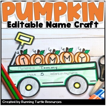 Pumpkin Craft EDITABLE Name Craft | Made By Teachers