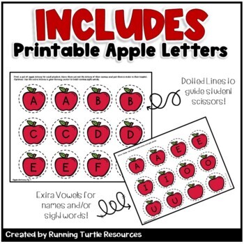 Fall Apple Name Craft EDITABLE | Made By Teachers