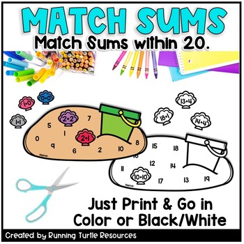 Summer Math Craft, Beach Day Activities, Number Matching | Made By Teachers