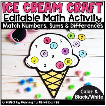 Ice Cream Math Craft l Number Matching | Made By Teachers