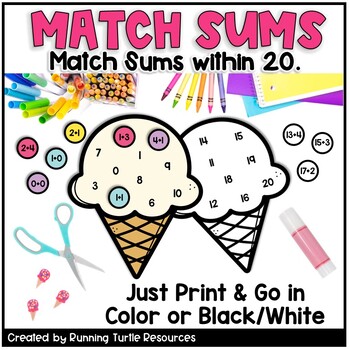 Ice Cream Math Craft l Number Matching | Made By Teachers
