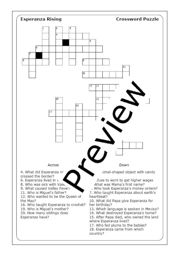 Pam Muñoz Ryan "Esperanza Rising" worksheets | Made By Teachers