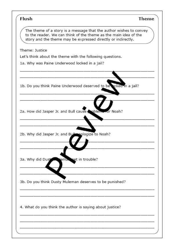 Carl Hiaasen "Flush" worksheets | Made By Teachers