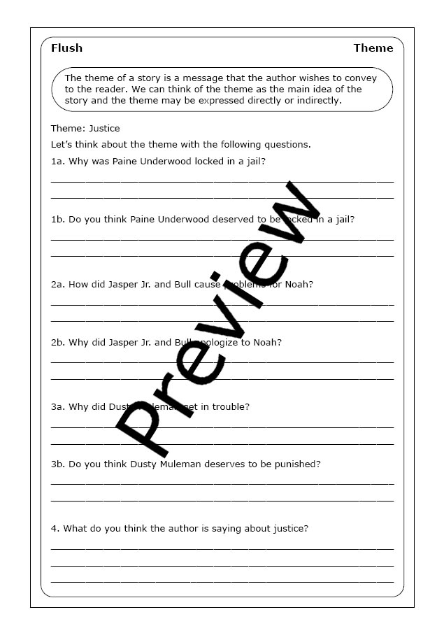 Carl Hiaasen "Flush" worksheets | Made By Teachers