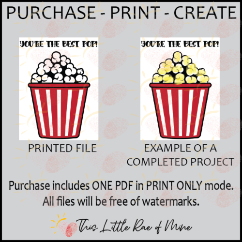 You're the Best Pop - Popcorn - Father's Day - fingerprint Art ...