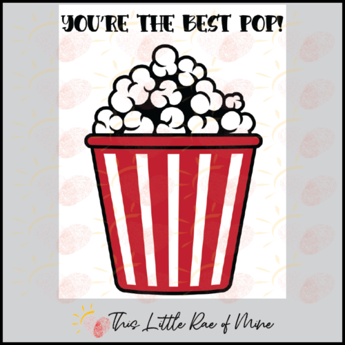 You're the Best Pop - Popcorn - Father's Day - fingerprint Art ...