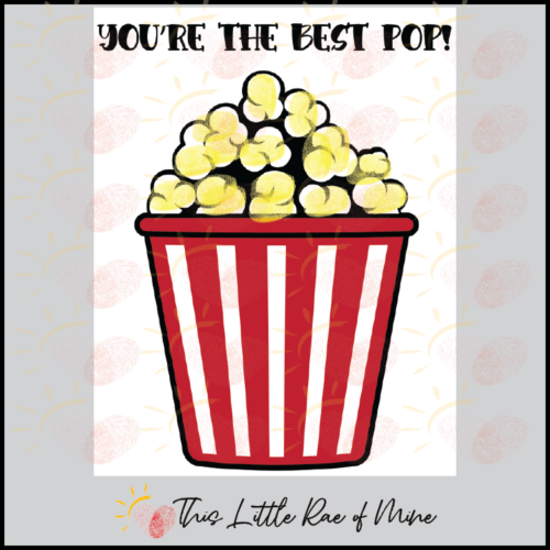 You're the Best Pop - Popcorn - Father's Day - fingerprint Art ...