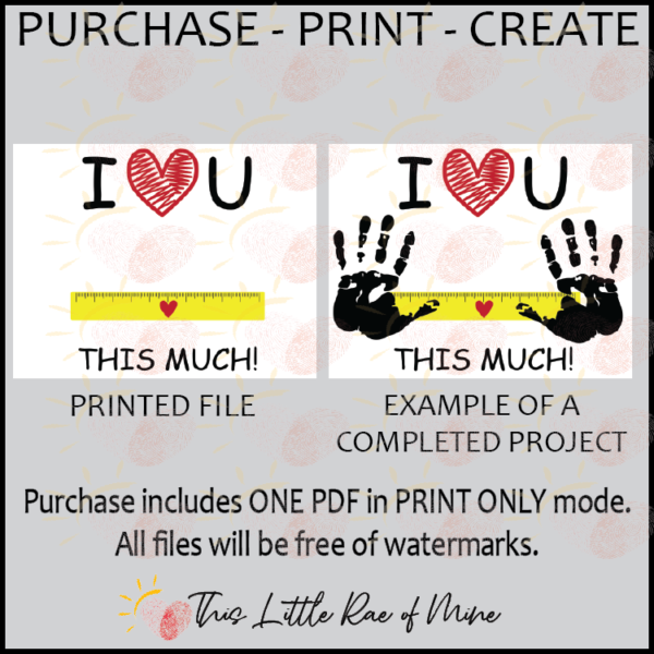 I love you this much - tape measure - Father's Day - printable ...