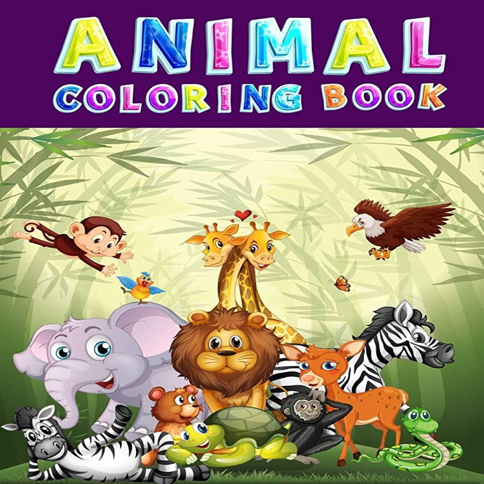 Animal Coloring Book : Easy and Fun Animals Coloring Pages for Kids ...