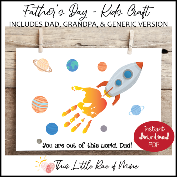 Rocket - Space - solar system - Father's Day - Handprint Art ...