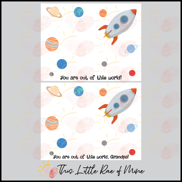 Rocket - Space - solar system - Father's Day - Handprint Art ...