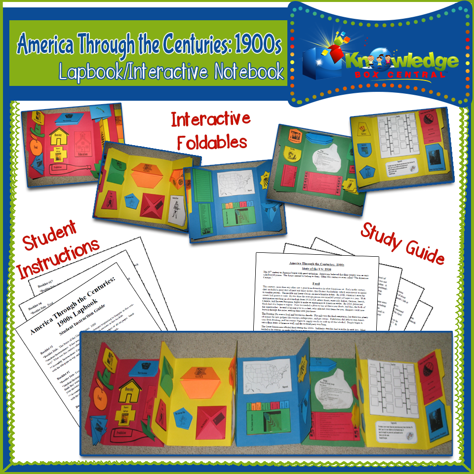 America Through the Centuries: 1900s Lapbook / Interactive Notebook ...