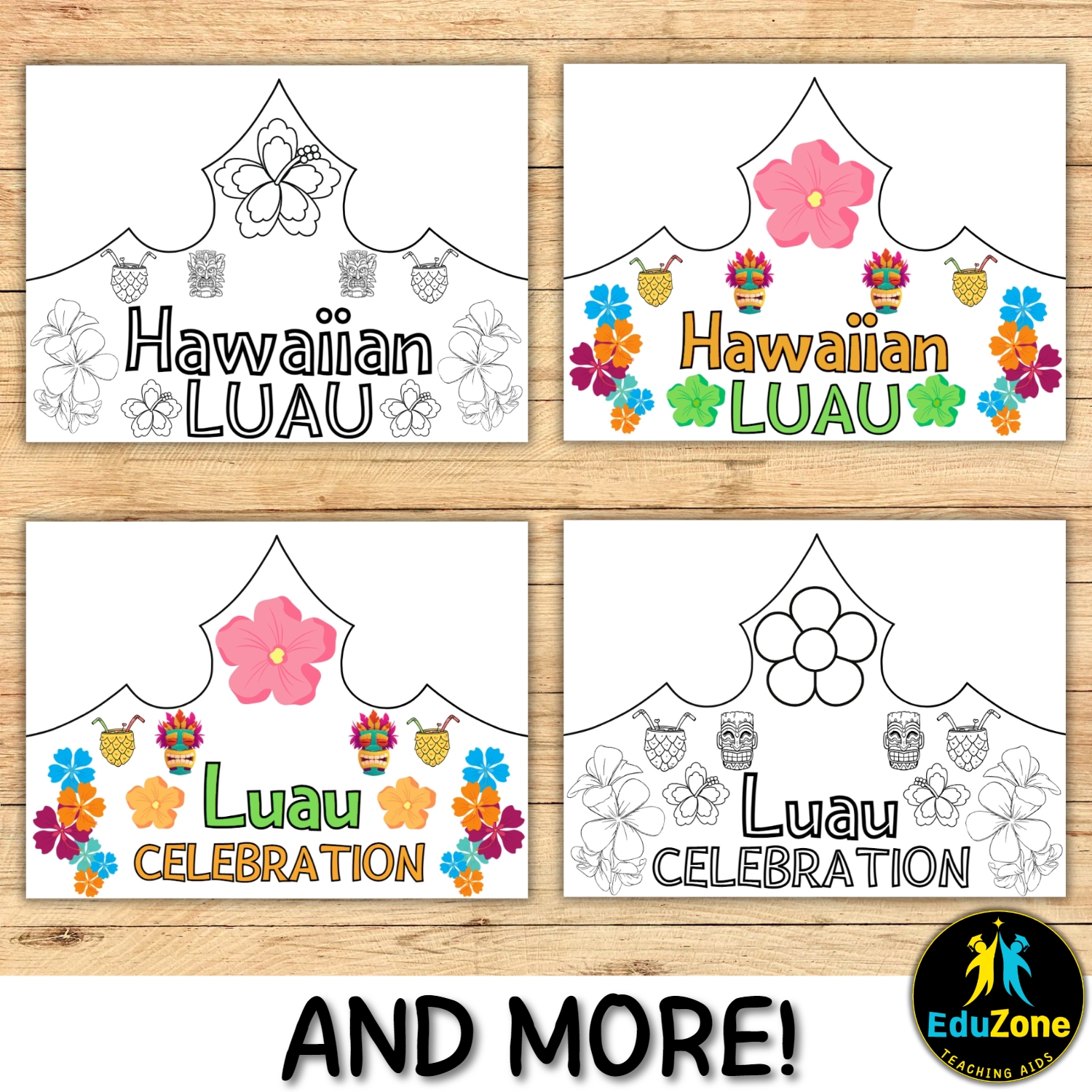 Printable Luau Party Crowns & Hats: Add Some Fun to Your Classroom ...