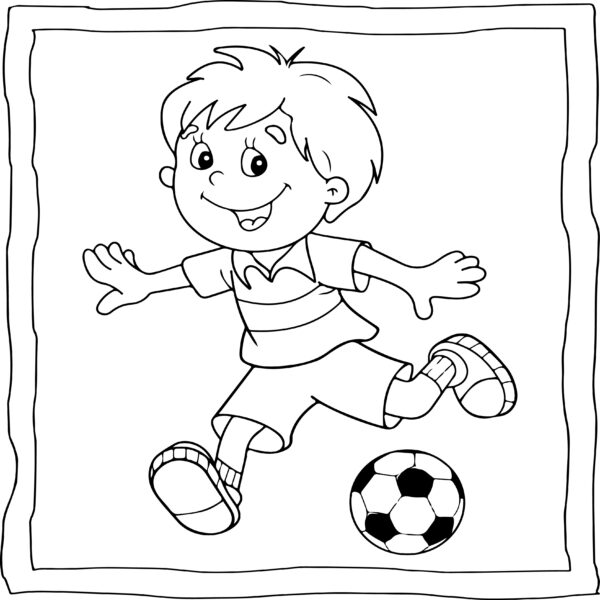 Football Coloring Book : Easy and Fun Football Coloring Pages for Kids ...