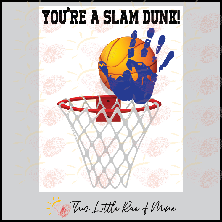 Slam Dunk - Basketball - Father's Day - printable - Handprint art ...