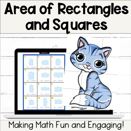 Area of Rectangles & Squares Digital Self-Checking Activity for Google ...