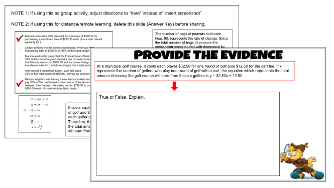 7.A.3.1, 7.A.3.3 Linear Equations Activity | Made By Teachers