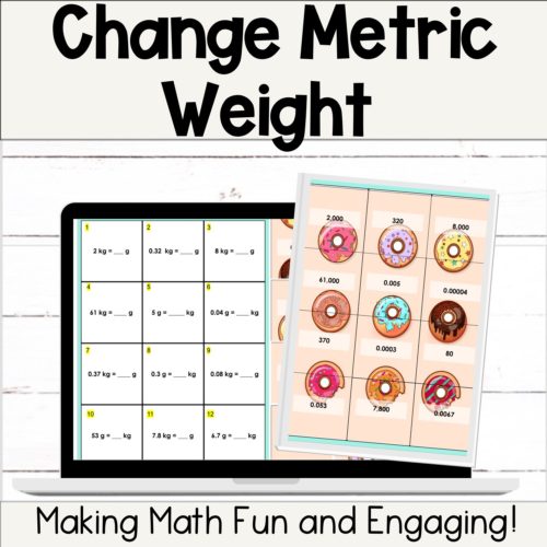 Change - Convert - Metric Weight Digital Self-Checking Math Activity ...