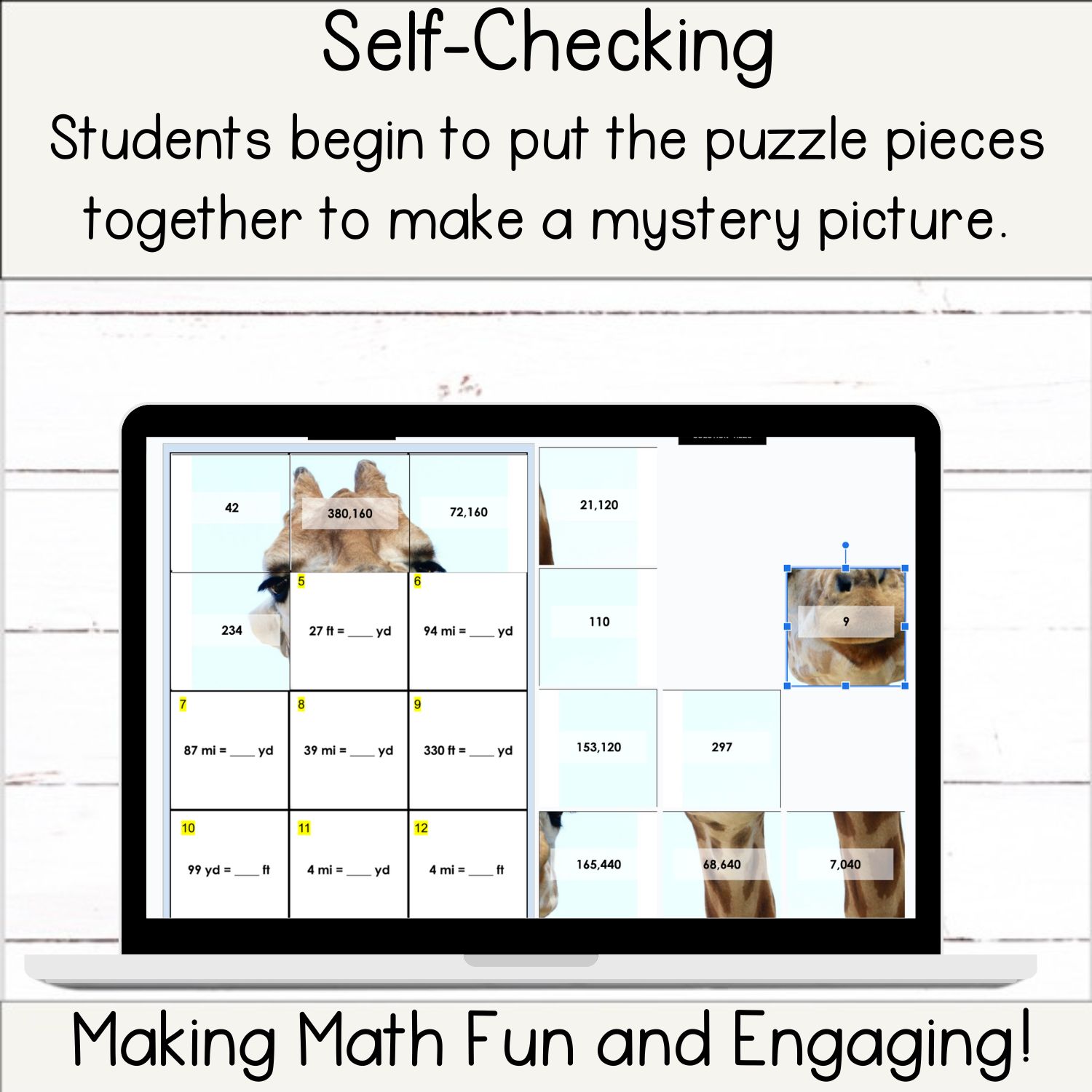 Change - Convert - Customary Length: Miles, Yards, & Feet Digital Math ...