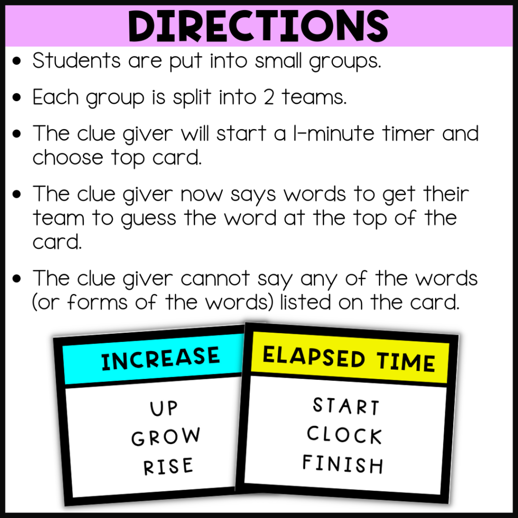 5th grade Math TEKS Vocabulary Game / List with Definitions and Log ...