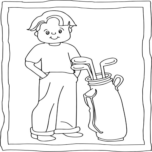 Golf Coloring Book : Easy and Fun Golf Coloring Pages for Kids | Made ...