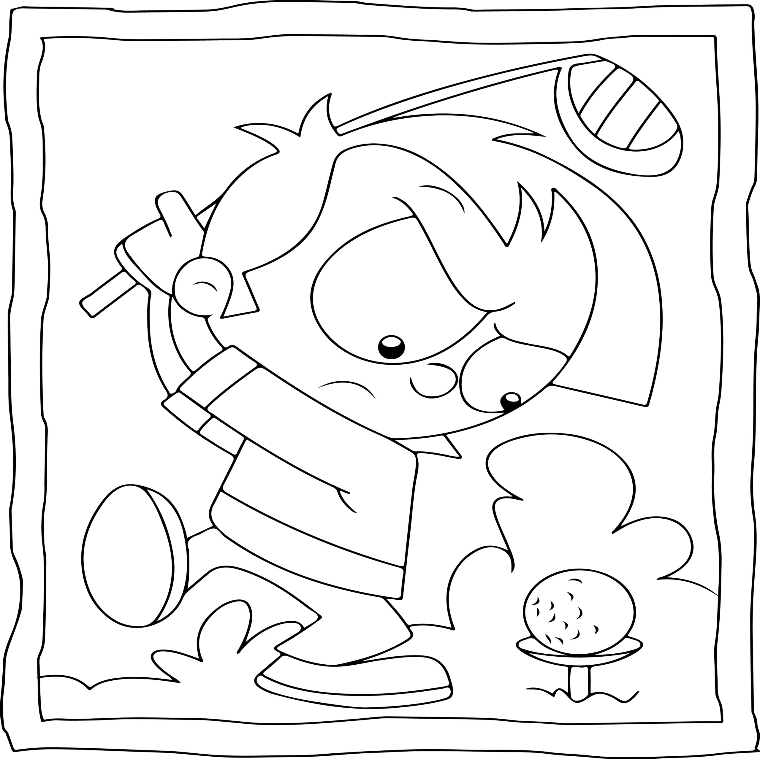 Golf Coloring Book : Easy and Fun Golf Coloring Pages for Kids | Made ...