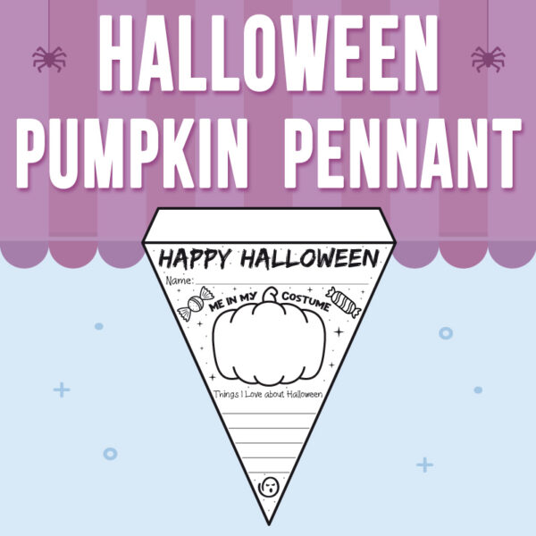 Halloween Pennant / Banner | Version 3 Pumpkin | Made By Teachers