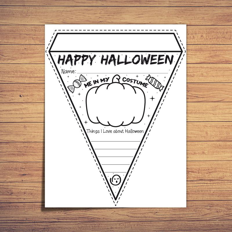 Halloween Pennant / Banner | Version 3 Pumpkin | Made By Teachers