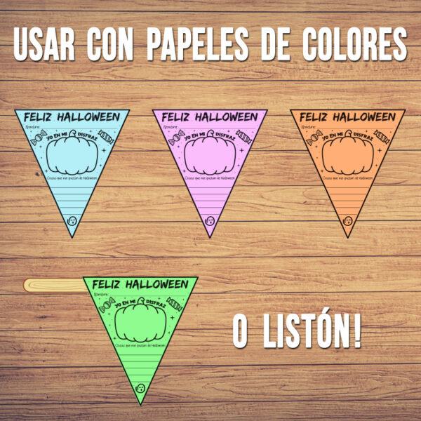 Halloween Banderín | Versión 3 Calabaza | Made By Teachers