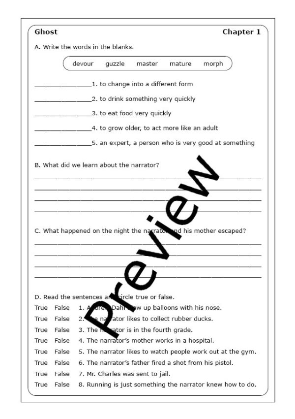 Jason Reynolds "Ghost" worksheets - Made By Teachers
