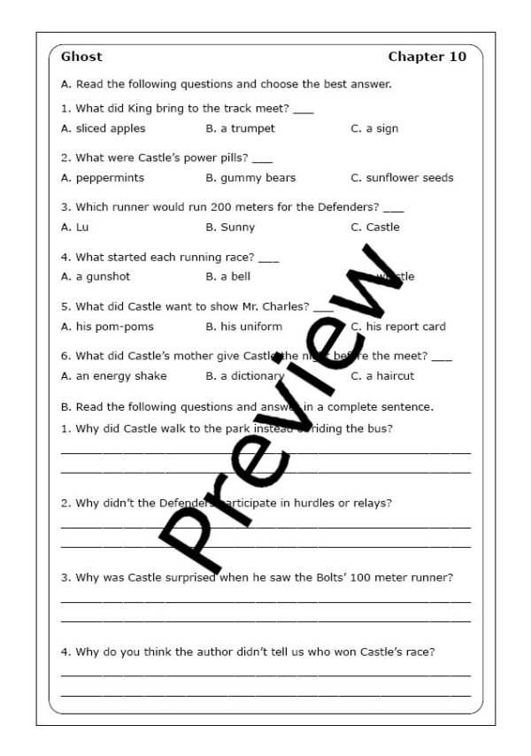 Jason Reynolds "Ghost" worksheets | Made By Teachers