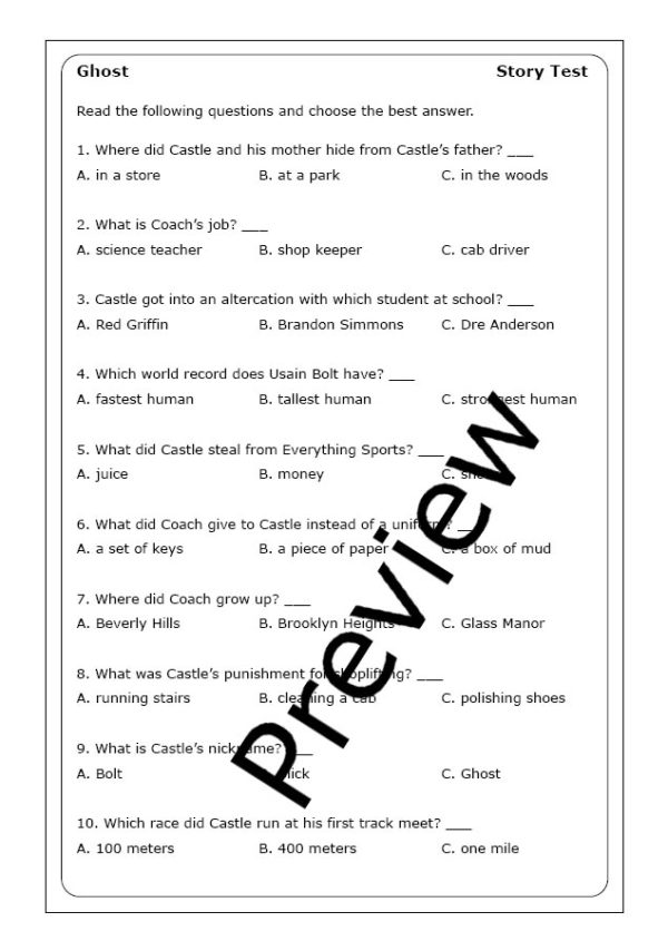 Jason Reynolds "Ghost" worksheets - Made By Teachers
