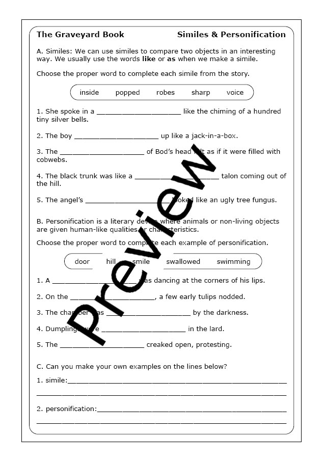 Neil Gaiman "The Graveyard Book" worksheets | Made By Teachers