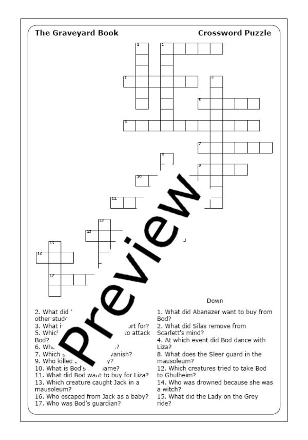 Neil Gaiman "The Graveyard Book" worksheets | Made By Teachers