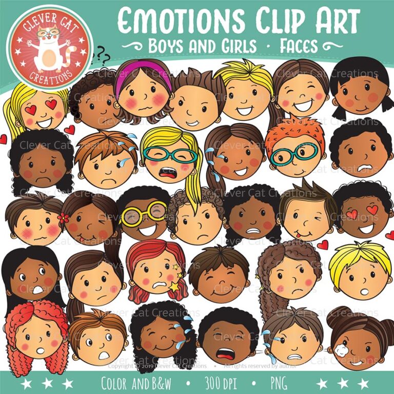 Emotions Clipart Bundle | Made By Teachers