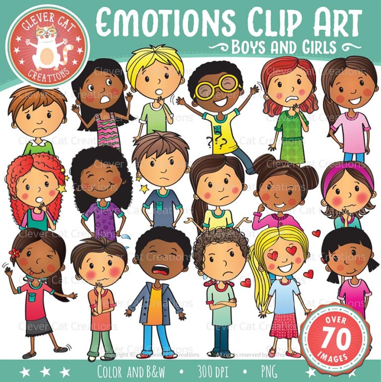 Emotions Clipart Bundle | Made By Teachers