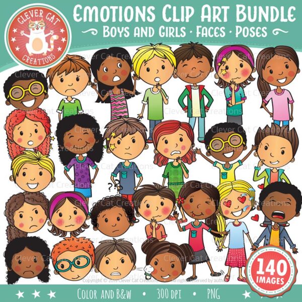 Emotions Clipart Bundle | Made By Teachers