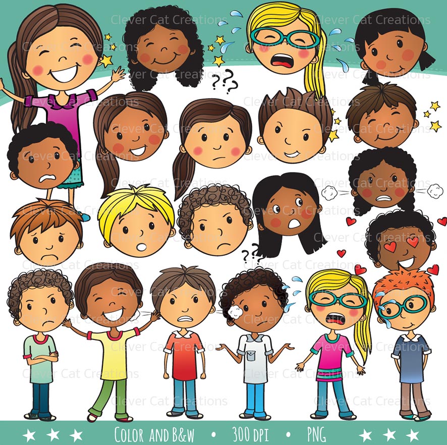 Emotions Clipart Bundle | Made By Teachers