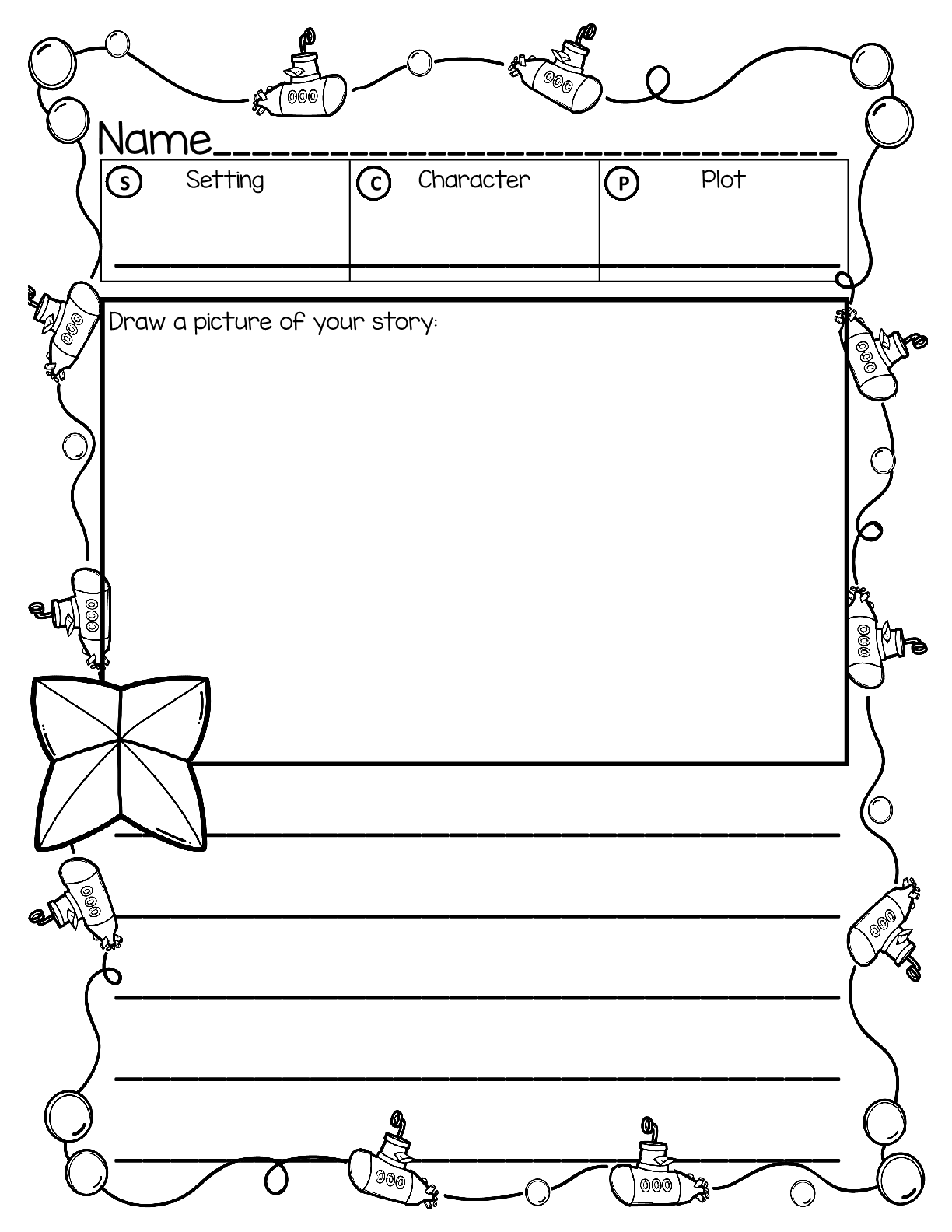 Story Starters: Shark Week Writing Prompt Cootie Catchers! | Made By ...