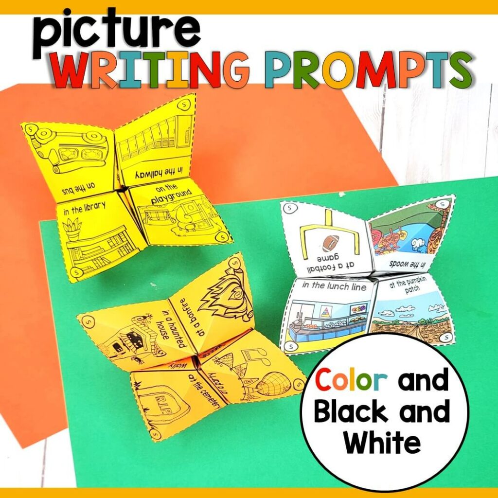 Fall Story Starters : Cootie Catcher Picture Writing Prompts | Made By ...