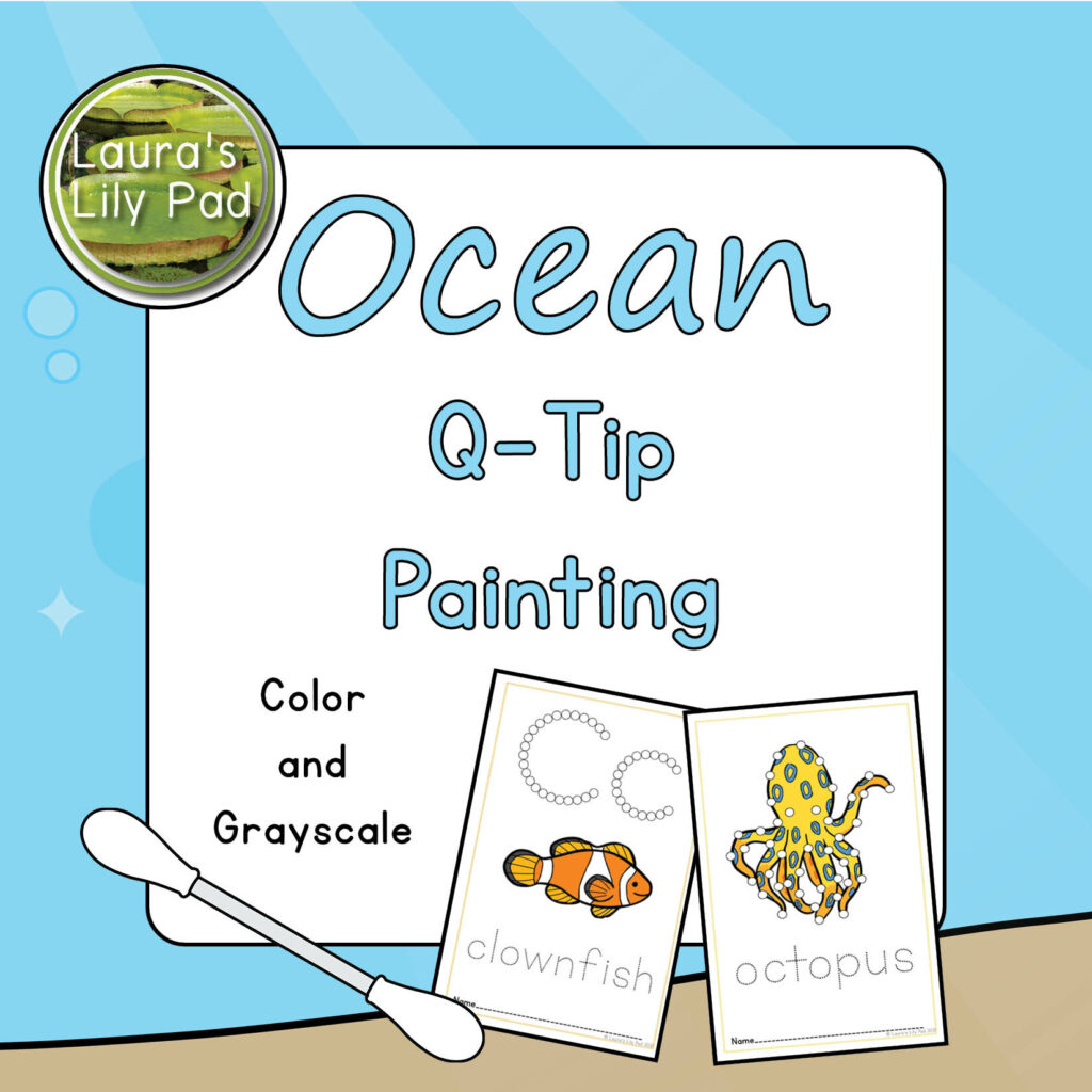 Ocean Animal Q-tip Painting | Made By Teachers