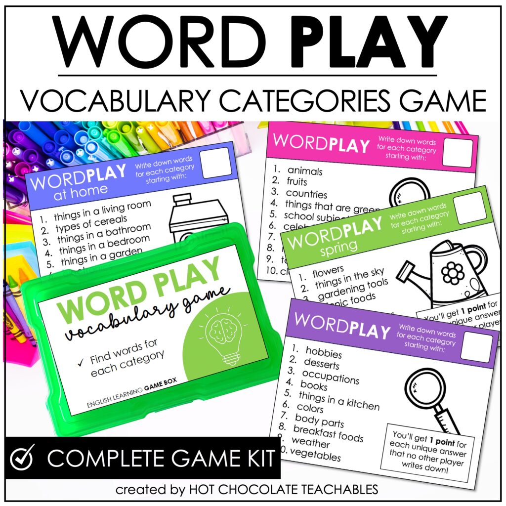 WORD PLAY | Vocabulary Building Word Game for ESL - Plays like ...