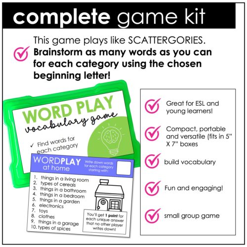 WORD PLAY | Vocabulary Building Word Game for ESL - Plays like ...