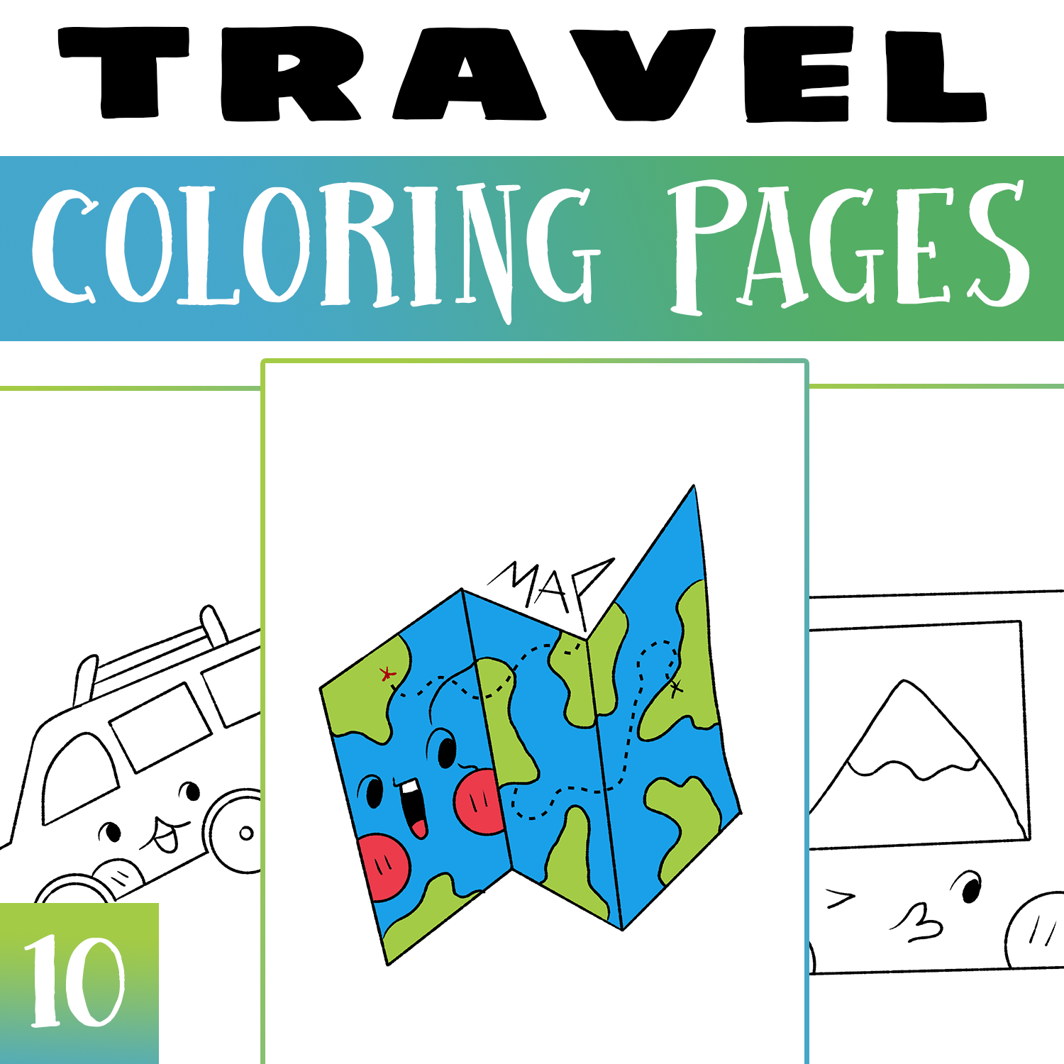 Travel Coloring pages, Travel Coloring Worksheet Activity, Travel ...