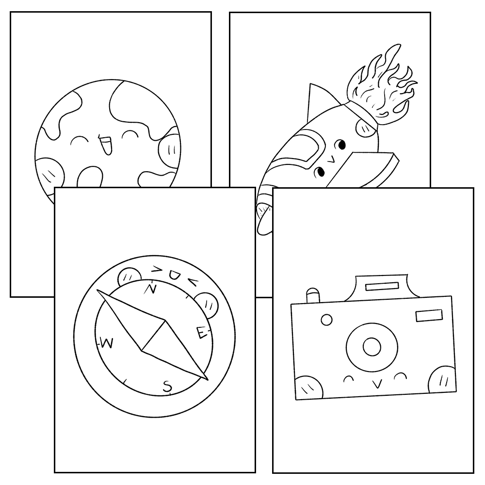 Travel Coloring pages, Travel Coloring Worksheet Activity, Travel ...