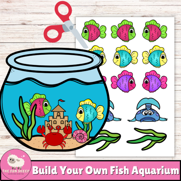 Build Your Own Fish Aquarium | Cut and Past Activity for Kids - Fish ...